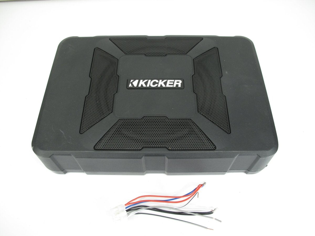 KICKER Hideaway HS8 8" 150W Car Audio Powered Subwoofer Sub Enclosure – ZeereeZ