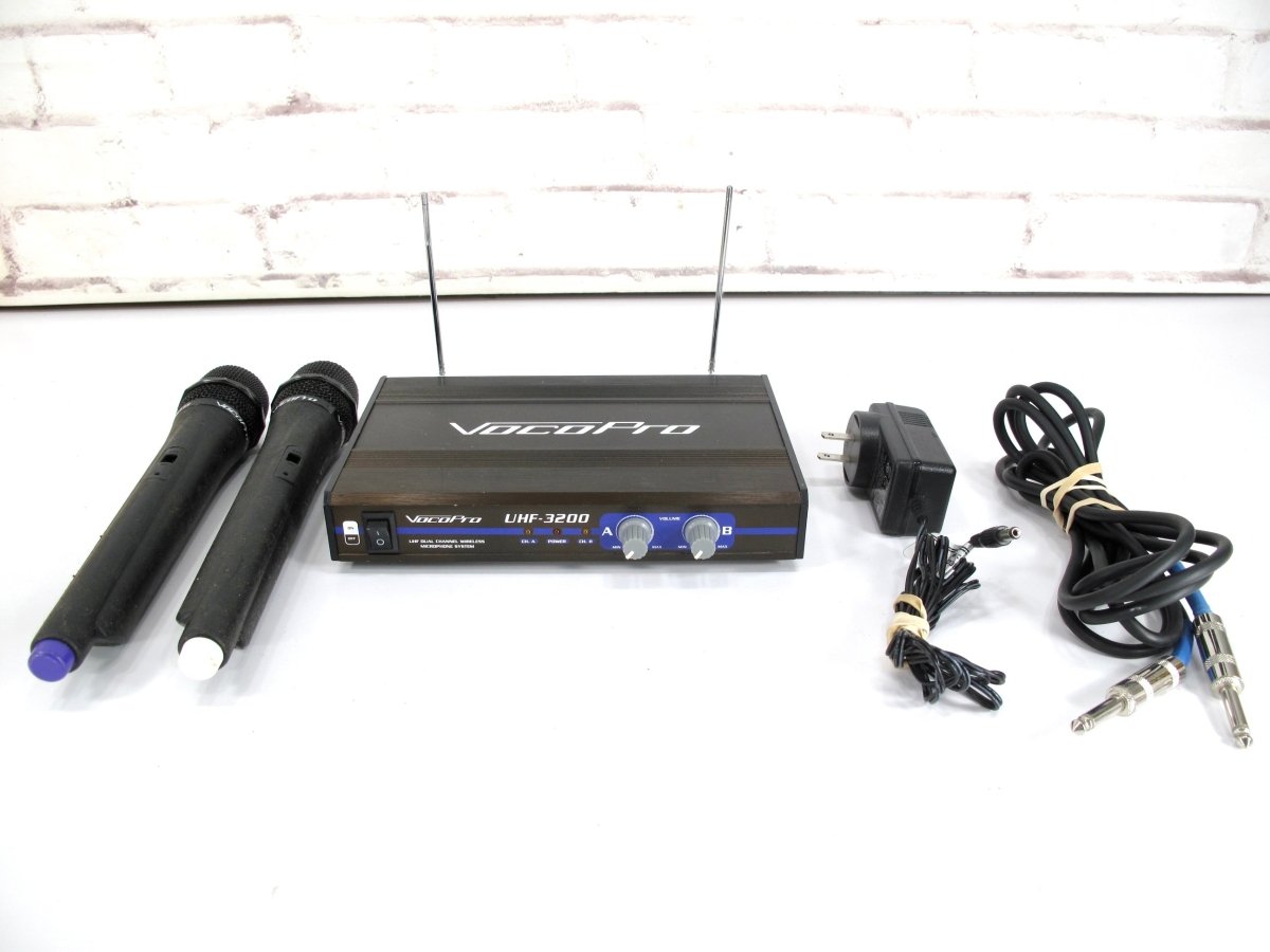 VocoPro UHF-3200 Dual-Channel Wireless Microphone 2 Mic System – ZeereeZ