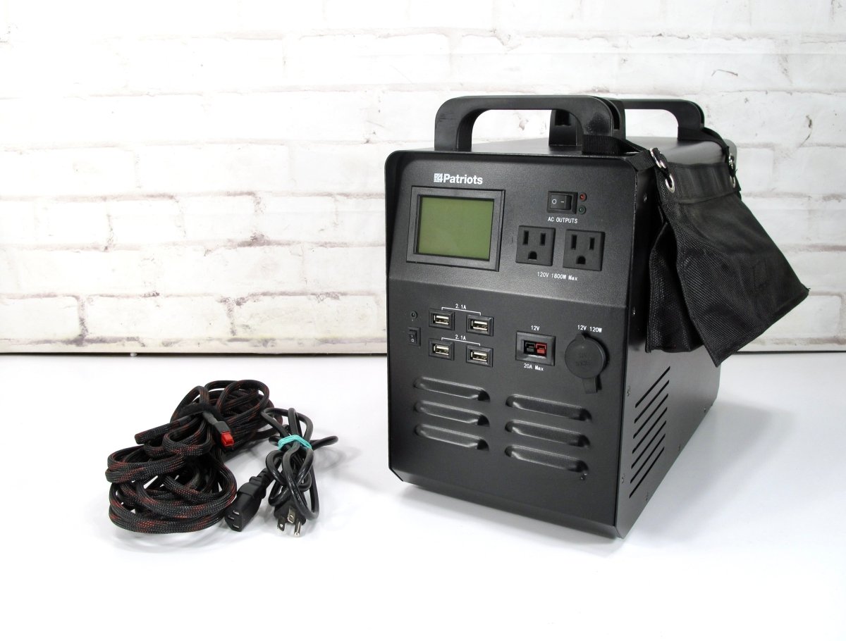 4 Patriots 1800 Solar Panel or AC Charged 1800W Off Grid Power Generat ...