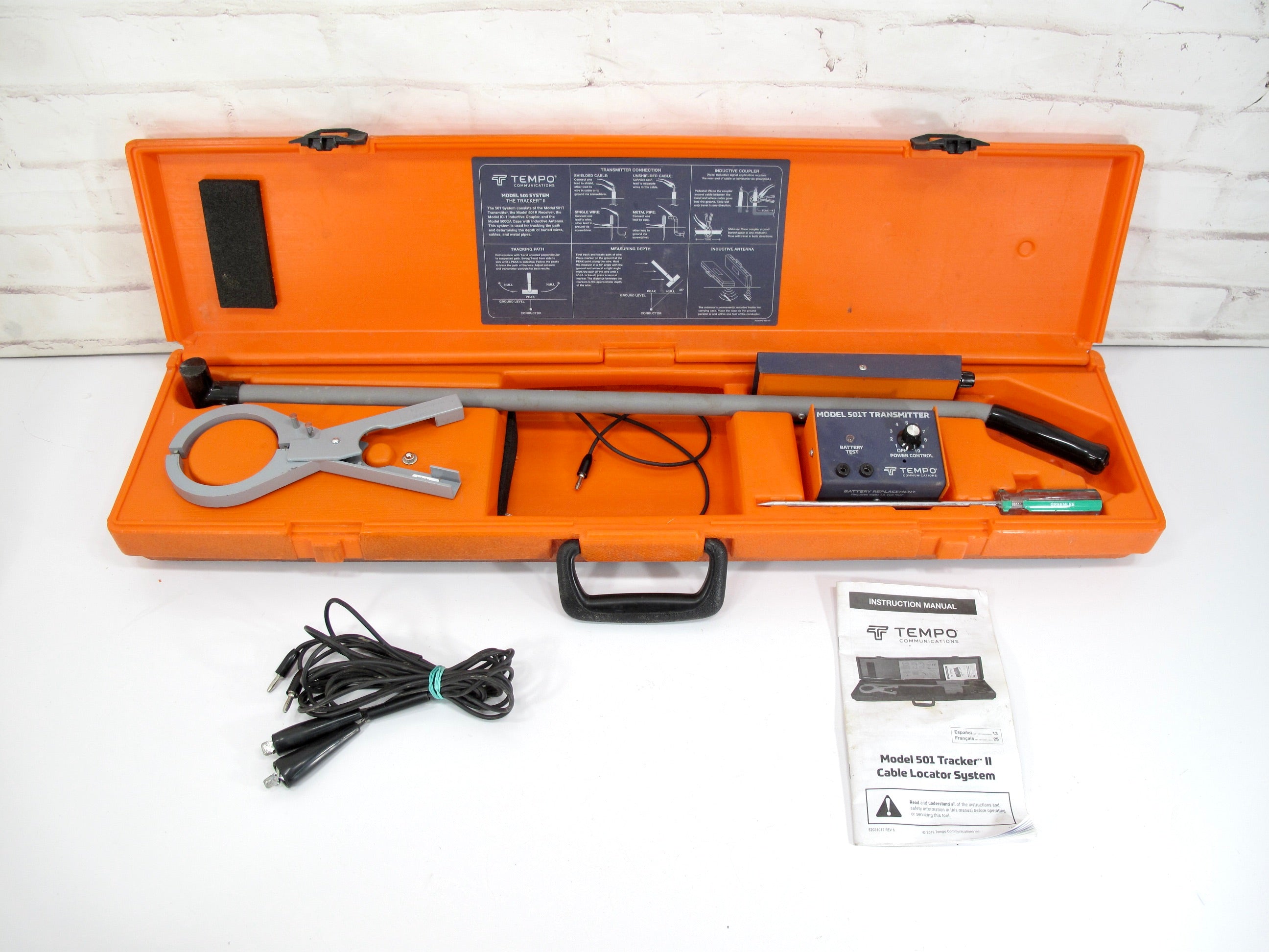 Tempo Communication 501 Tracker II Underground Wire Tracer Cable & Pip ...