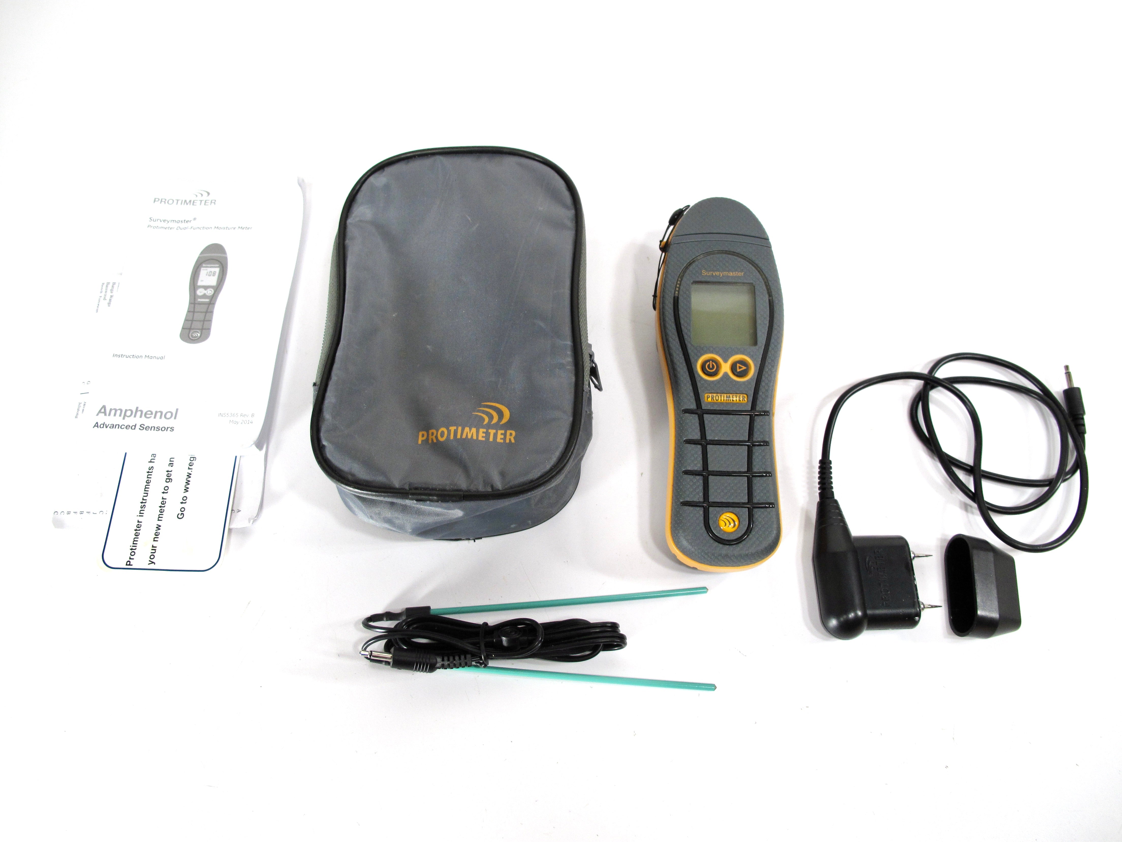 Surveymaster Protimeter POL5365 Dual Function Moisture Meter w/ 2 Prob ...