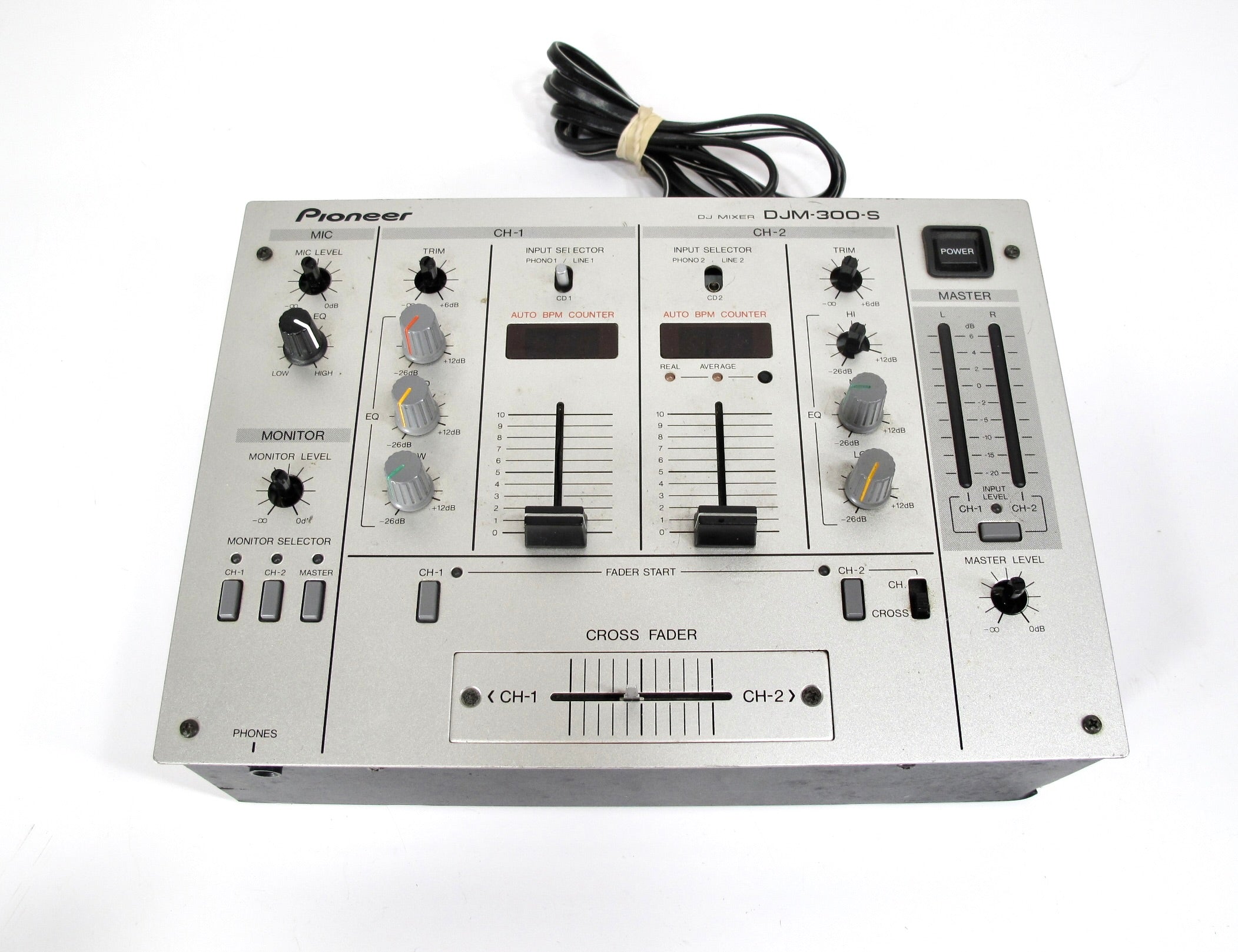 Pioneer DJM-300-S Two Channel DJ Mixer Silver Level Display With BPM C ...