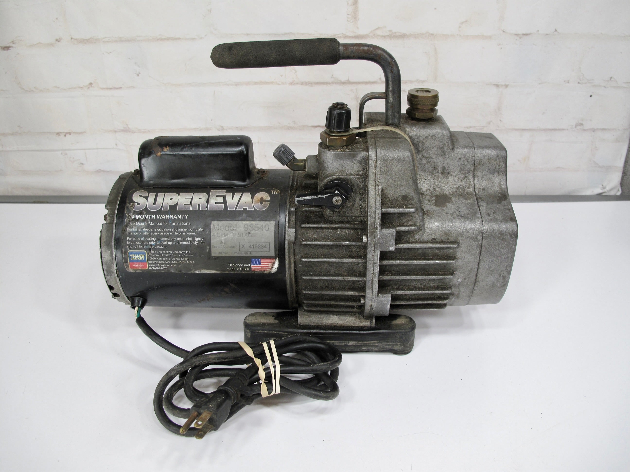 Yellow Jacket 93540 SuperEvac 2 Stage 4CFM Thermal Overload Pump – ZeereeZ