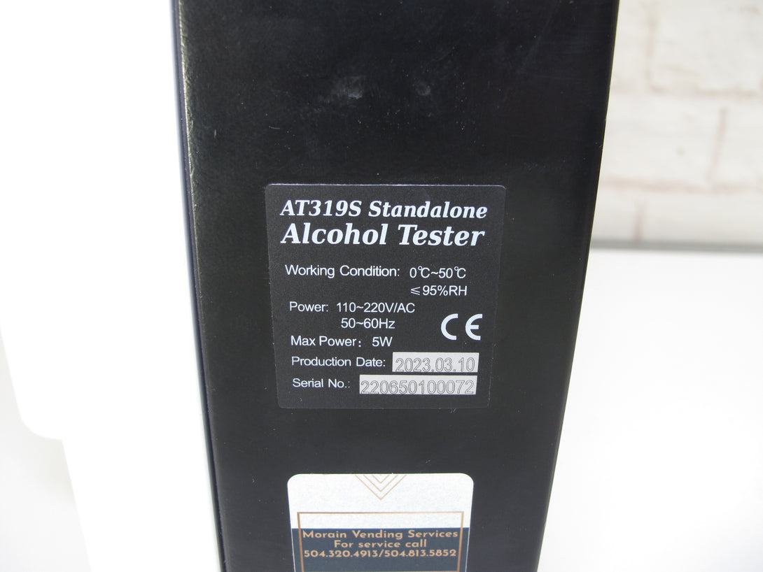 Tipsy Tester AT319S Coin/Card Operated Alcohol Breathalyzer Vending Ma ...
