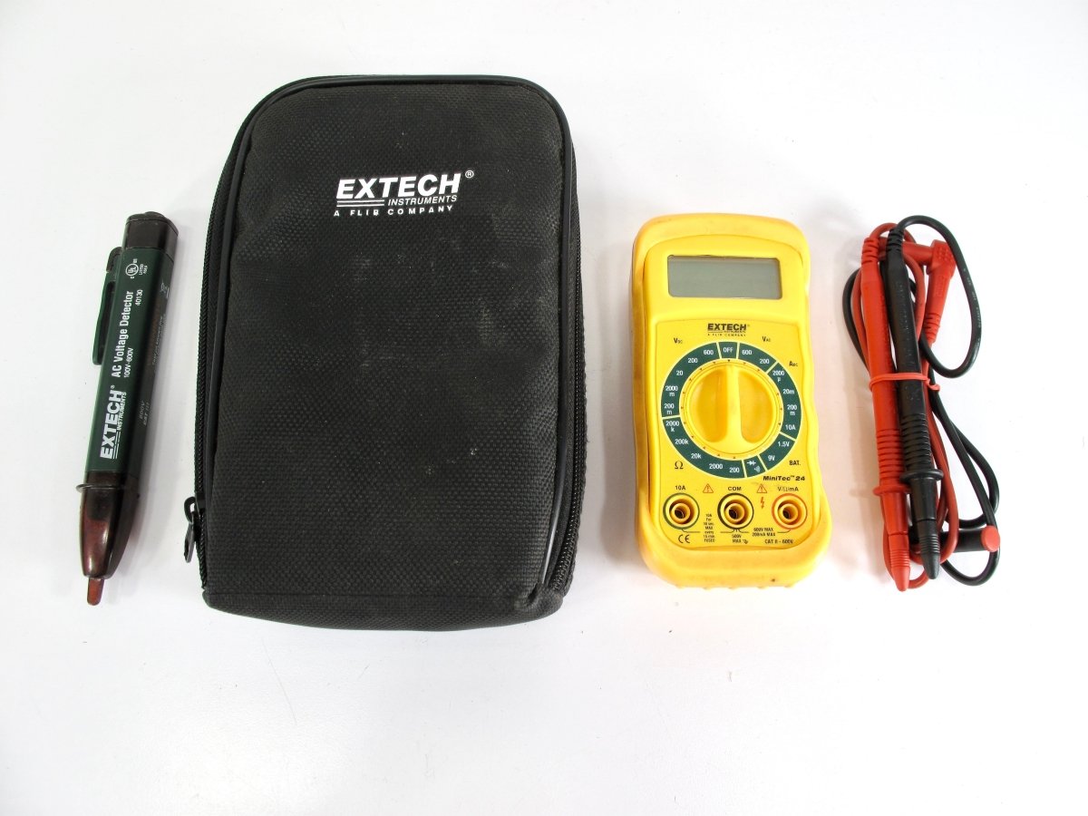 Extech MN24KIT MiniTec 24 Multimeter & Voltage Detector Electrical Tes ...