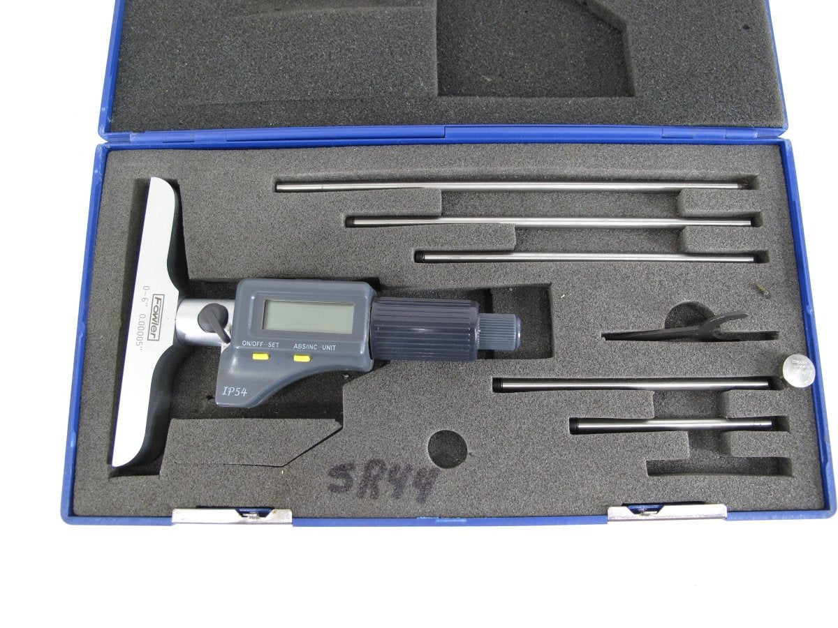 Fowler IP54 Absolute Electronic Depth Micrometer, 54-225-456, 0-6" Mea ...