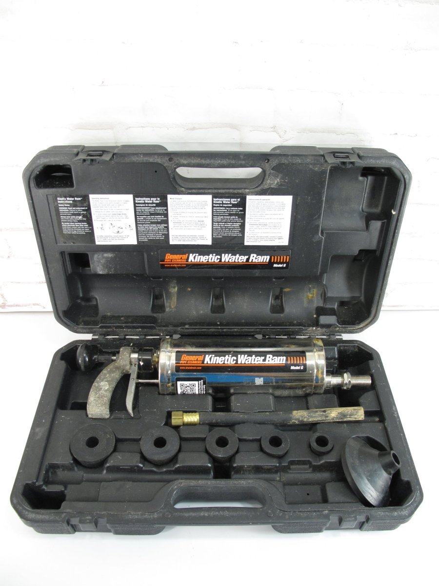 General Pipe Cleaners Kinetic Water Ram Model G w / Hard Case KR-A-WC ...