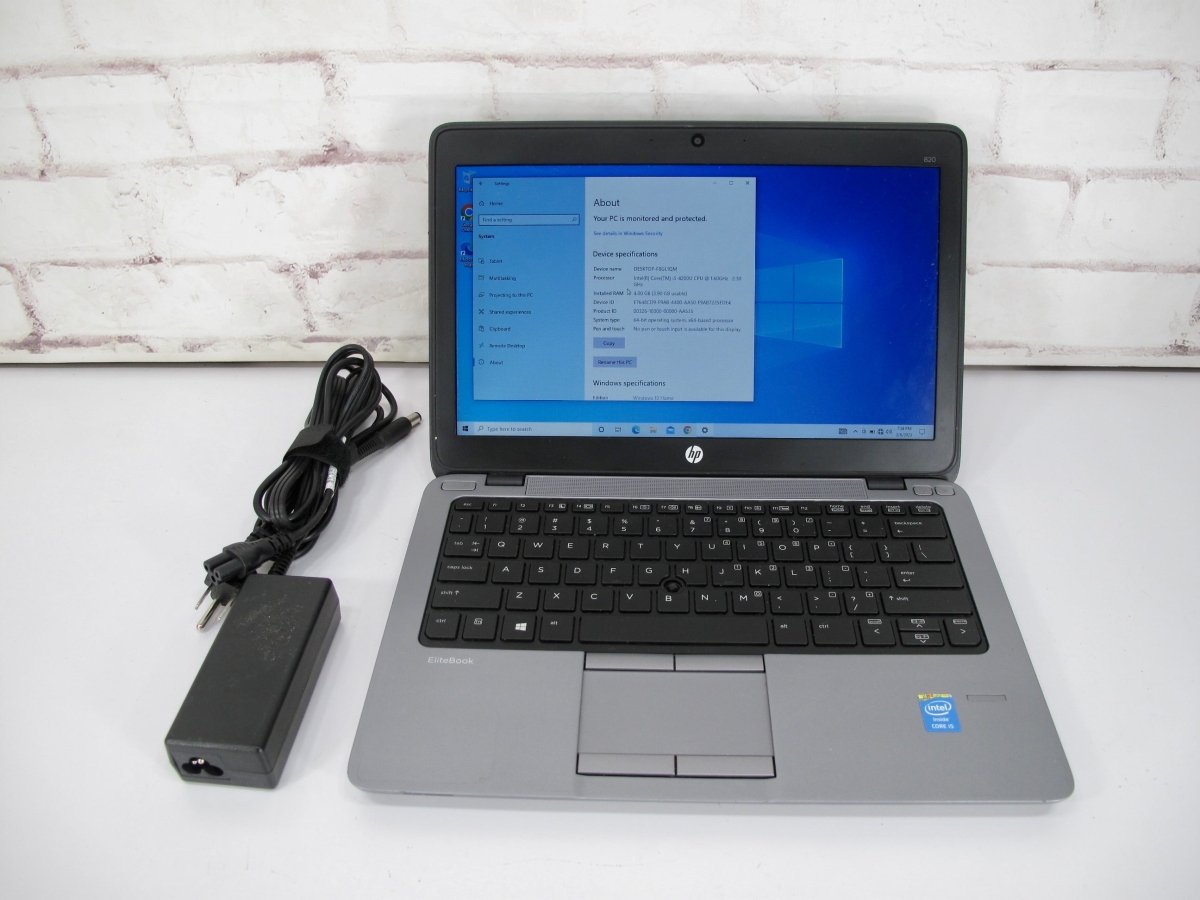 HP EliteBook 820 1.6GHz Intel, 4GB of RAM, 500GB HD, Windows 10 Notebo ...