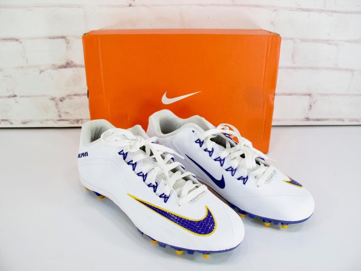 Nike Alpha Pro 2 TD LSU Tigers Iridescent Bottom Football Cleats Shoes ...