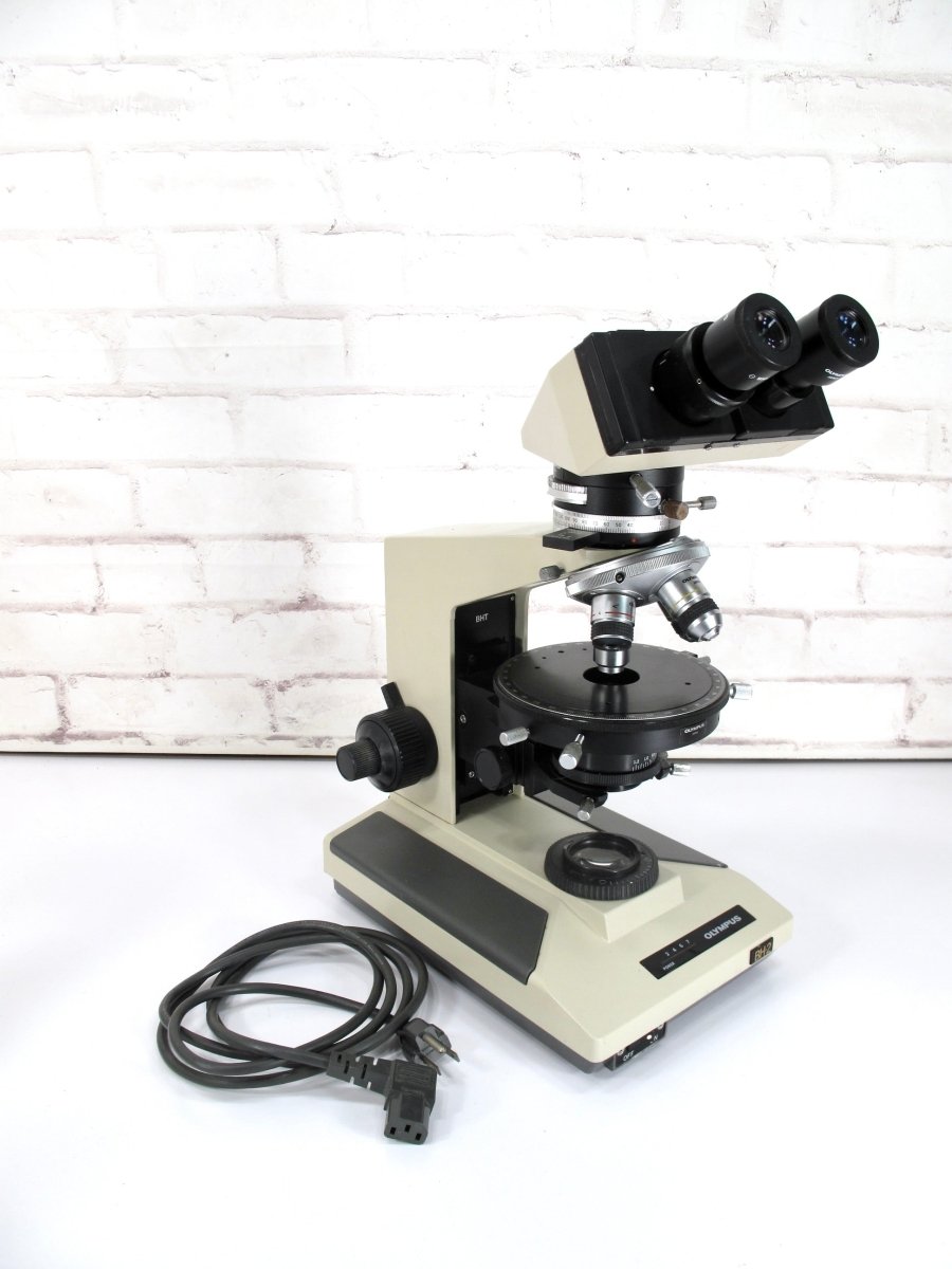 Olympus Microscope BH-2 with Binocular Head & 4x, 10x, 40x Objectives ...