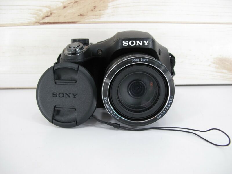 Sony Cyber-Shot DSC-H300 20.1 Megapixel 35X Zoom Digital Camera Black ...