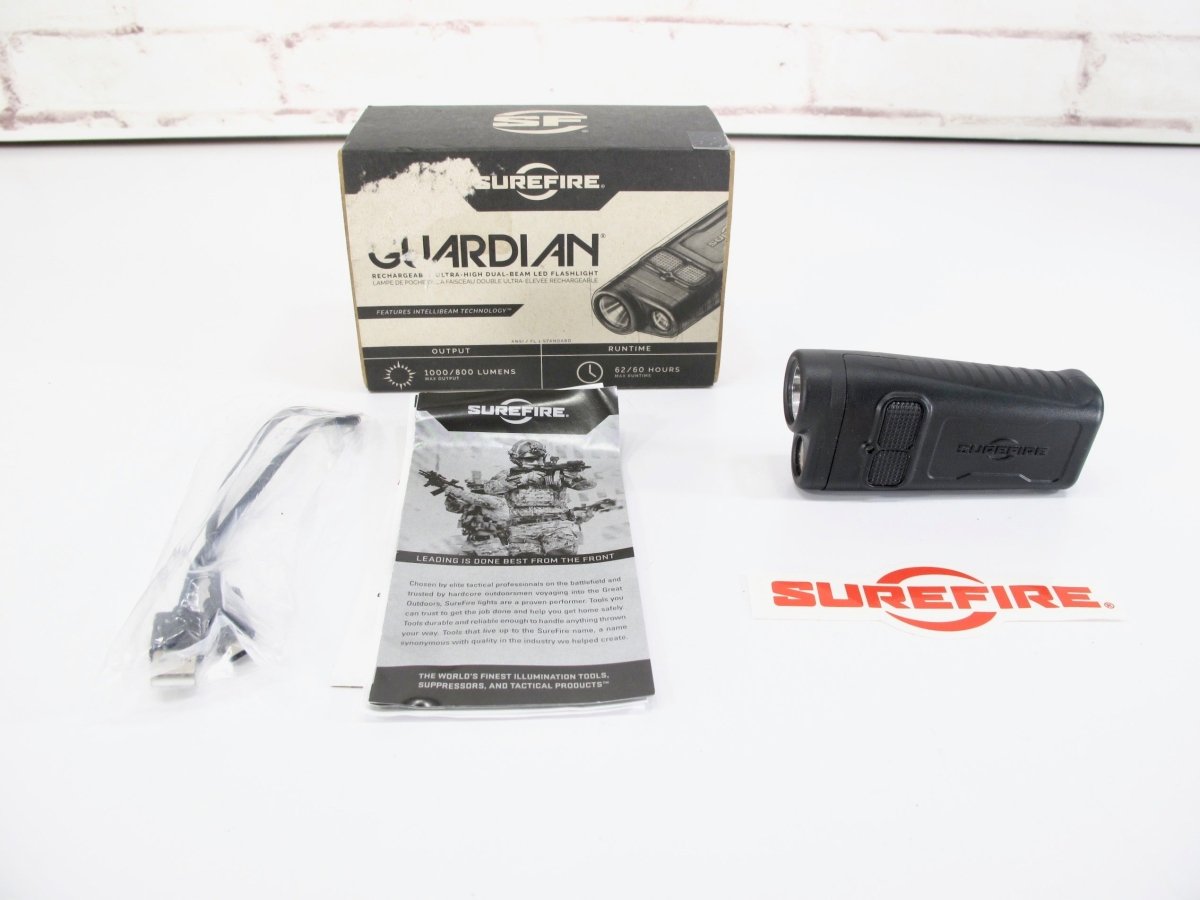 SureFire DBR Guardian 1000 LMN Rechargeable Flashlight Dual Beam LED L ...